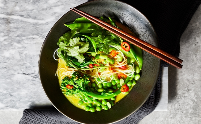 Laksa with plenty of Green Vegetables Recipe
